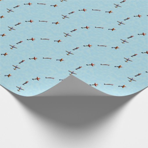 flying airplanes wrapping paper | Zazzle