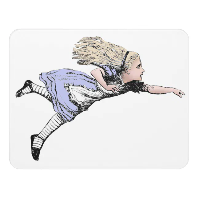 Flying Alice in Wonderland Looking Glass Door Sign | Zazzle