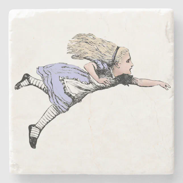 Flying Alice in Wonderland Looking Glass Stone Coaster | Zazzle