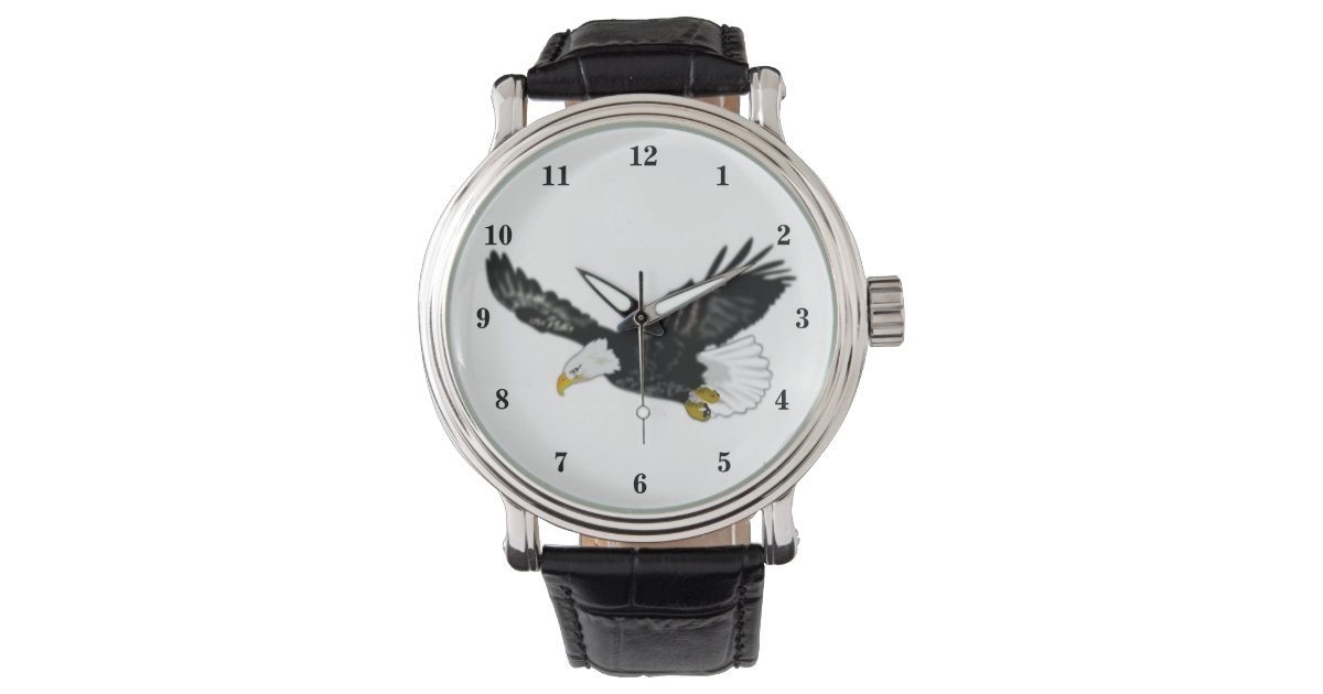 Flying American Bald Eagle Watch | Zazzle