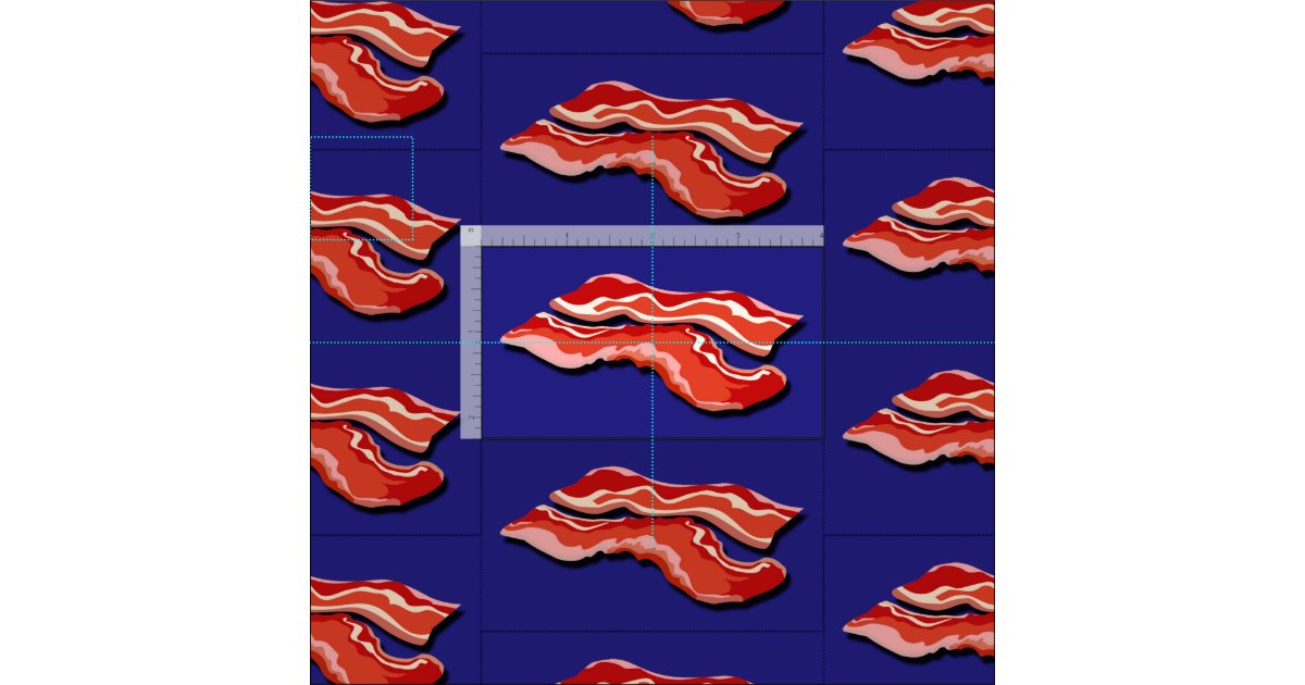 Flying Bacon Fabric Design | Zazzle