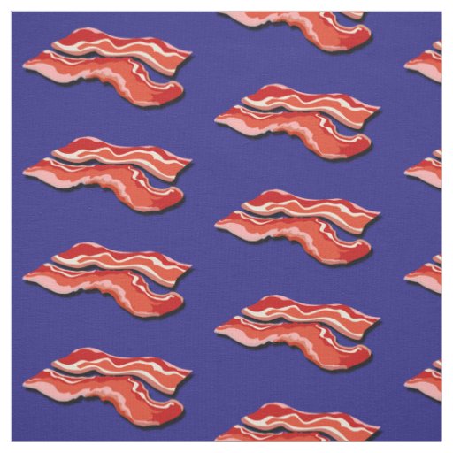Flying Bacon Fabric Design | Zazzle