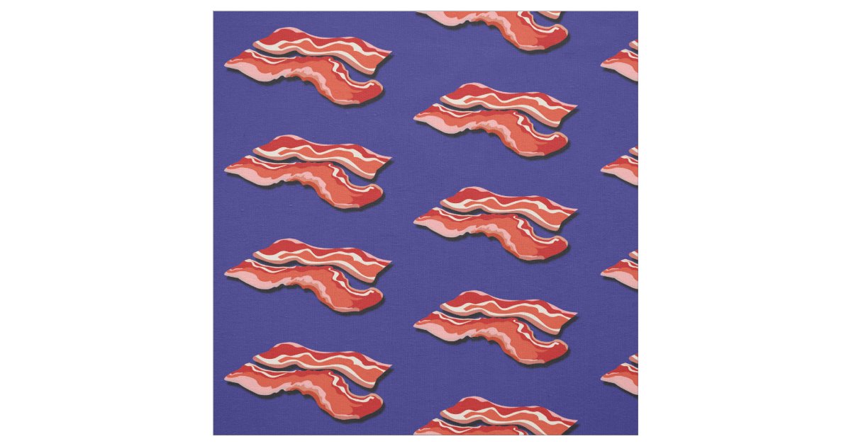 Flying Bacon Fabric Design | Zazzle