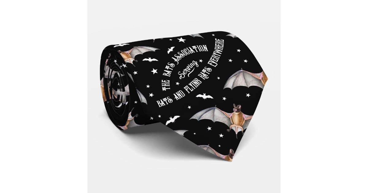Flying Bats Halloween Gothic Alternative Vampire Neck Tie | Zazzle