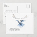 Flying Bird Funeral Loss of Life Thank You II Postcard | Zazzle