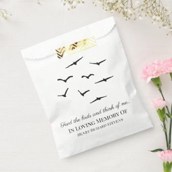 Flying Birds In Loving Memory Bird Seeds Favor Bag | Zazzle