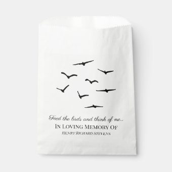 Flying Birds In Loving Memory Bird Seeds Favor Bag | Zazzle