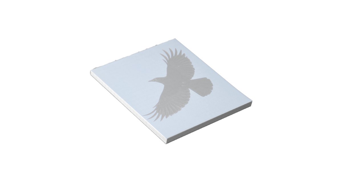 Flying Black Raven Corvid Crow-lover Photo Design Notepad | Zazzle