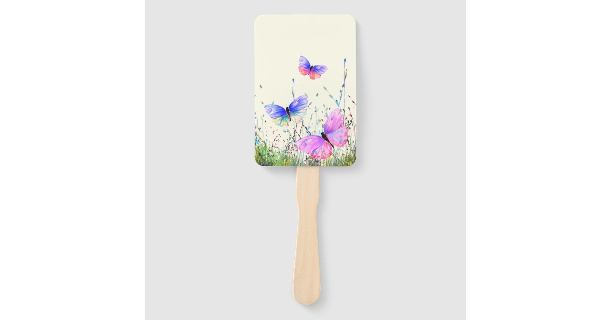 Flying Butterflies Hand Fan | Zazzle