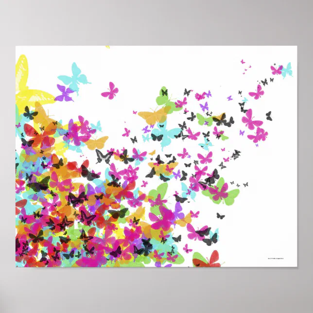 Flying Butterflies Poster | Zazzle