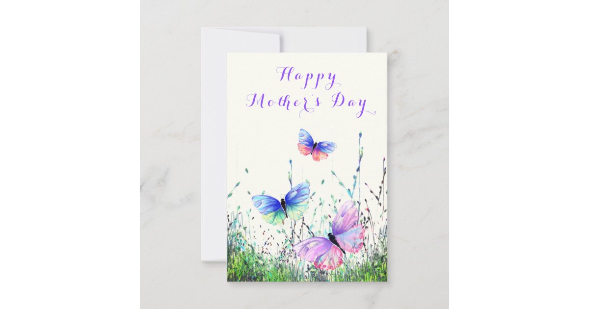 Flying Butterfly Mother's Day Card | Zazzle