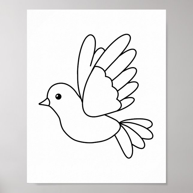 flying bird colouring