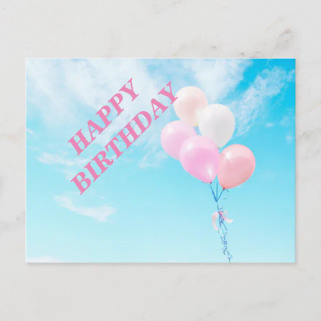 Flying Colorful Balloons Postcard | Zazzle Flying Colorful Balloons Postcard | Zazzle