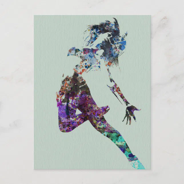 Flying dance postcard | Zazzle