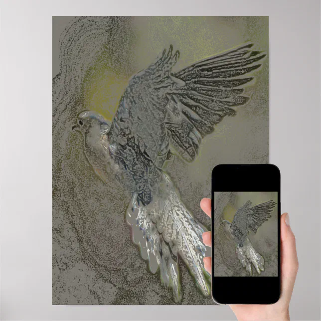flying dove poster | Zazzle