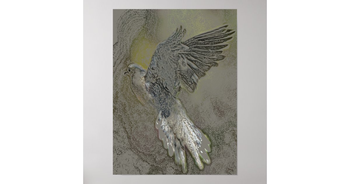 flying dove poster | Zazzle