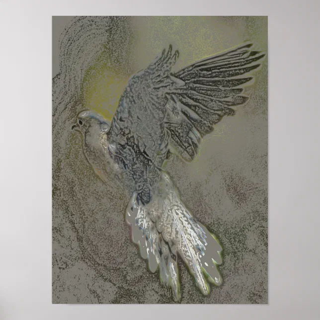 flying dove poster | Zazzle