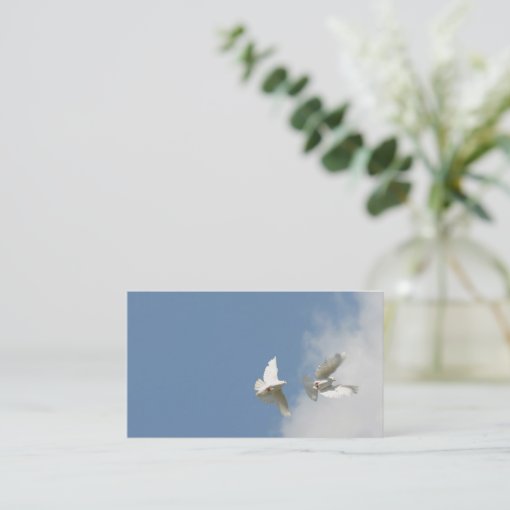 Flying doves business card | Zazzle