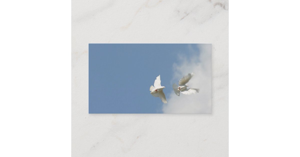 Flying doves business card | Zazzle