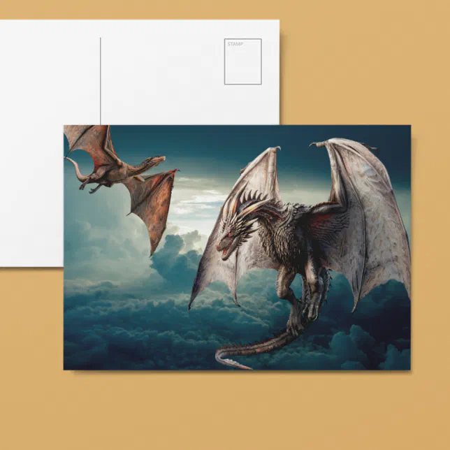 Flying Dragon Wyvern Postcard | Zazzle