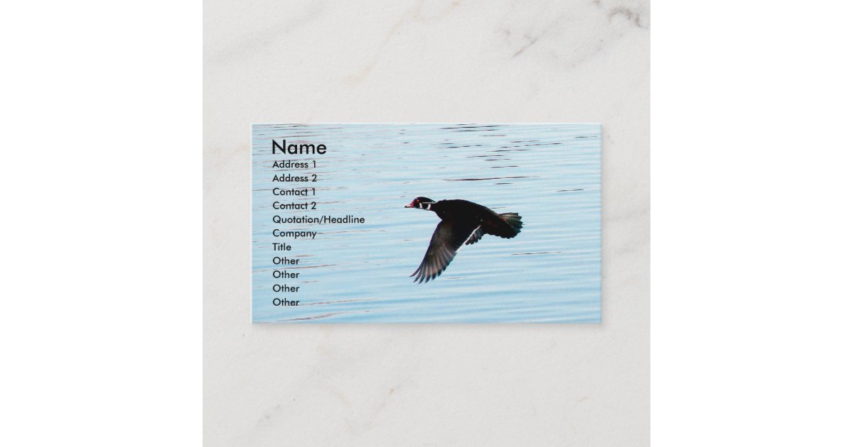Flying Duck Business Card | Zazzle