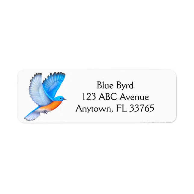 Flying Eastern Bluebird Address Labels | Zazzle