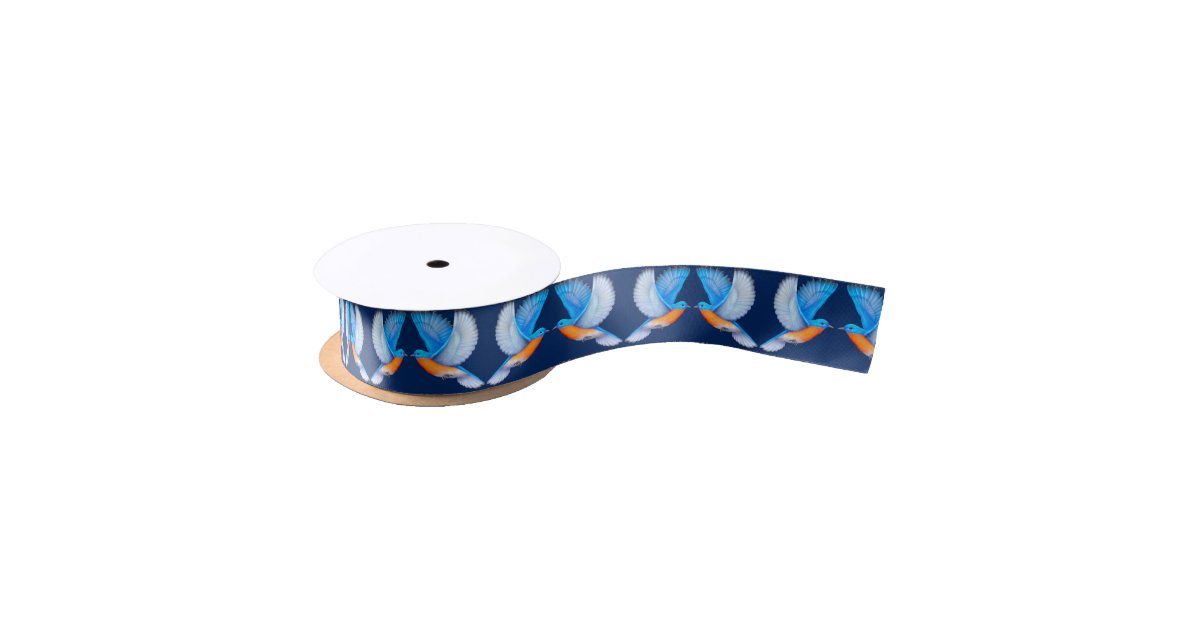Flying Eastern Bluebird Ribbon | Zazzle