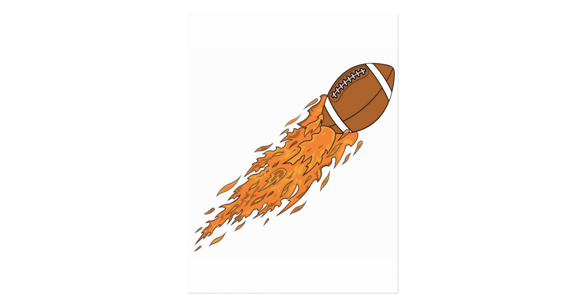 Flying Football Postcard | Zazzle.com