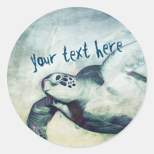 Flying Green Sea Turtle | Sticker | Zazzle.com