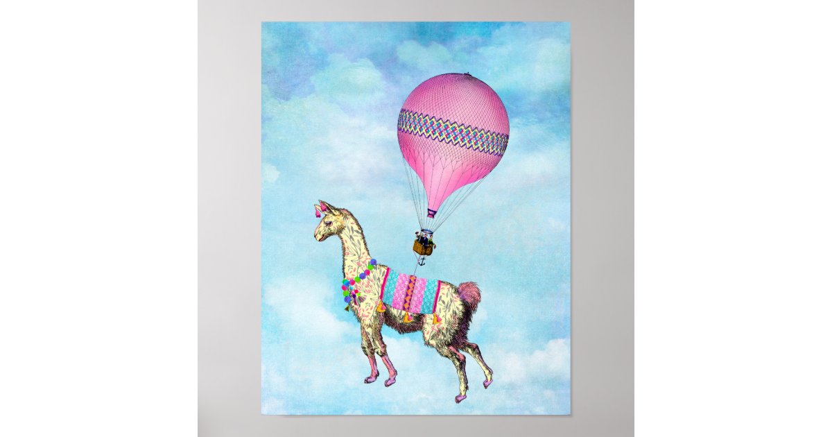 Flying Llama Poster | Zazzle.com