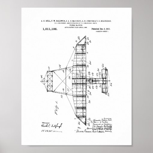 Flying-machine Patent Poster | Zazzle