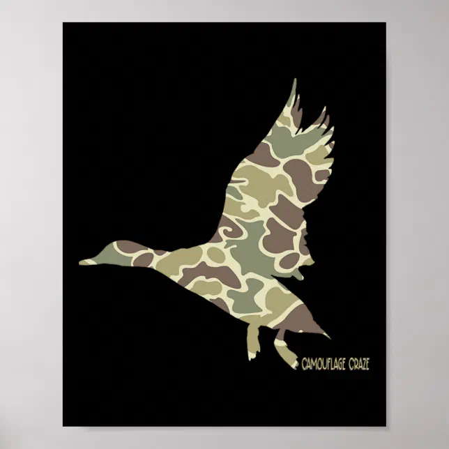 Flying Mallard Duck Camouflage Camo Duck Hunting C Poster | Zazzle
