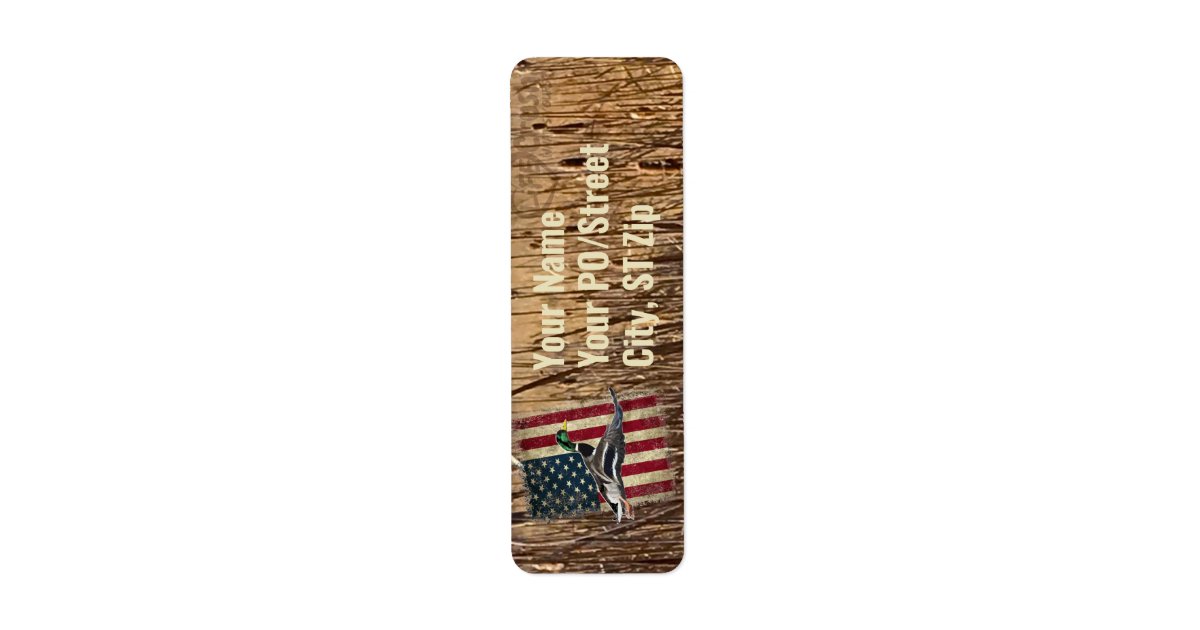 Flying Mallard Duck Return Address Labels | Zazzle