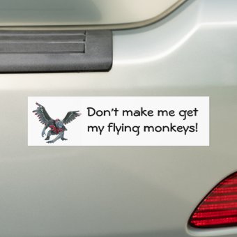 Flying Monkeys Bumper Sticker | Zazzle