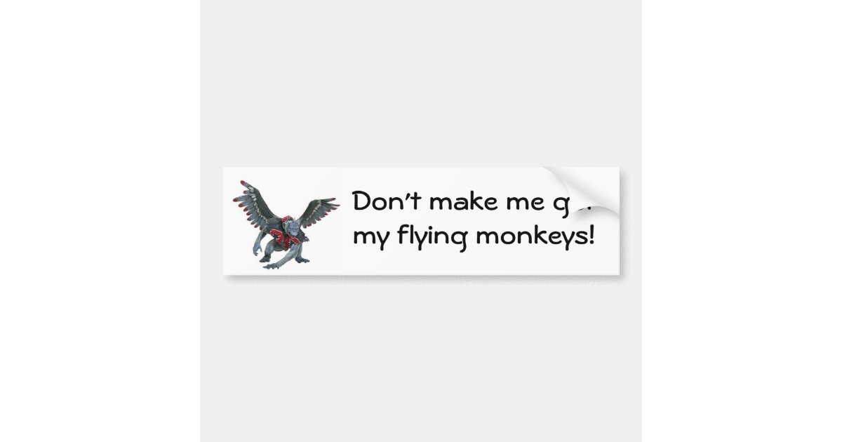 Flying Monkeys Bumper Sticker | Zazzle