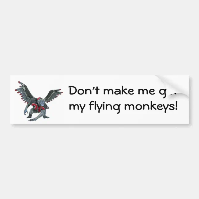 Flying Monkeys Bumper Sticker | Zazzle