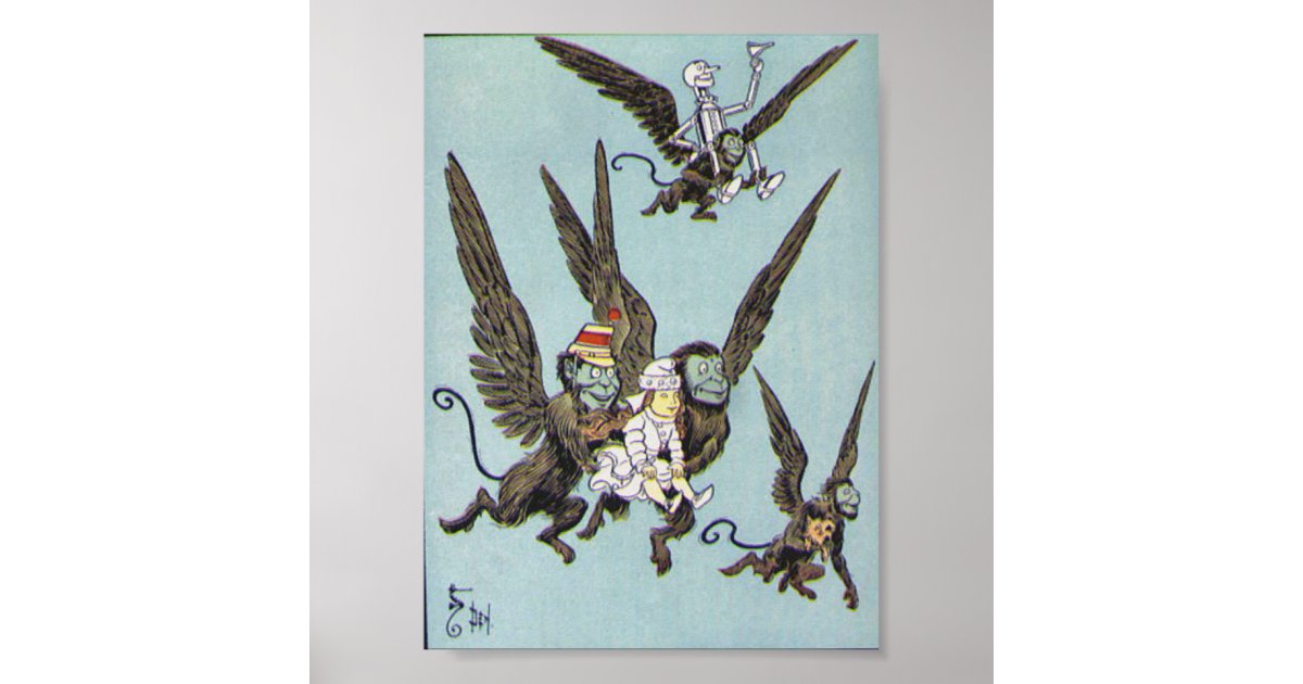 Flying Monkeys Color Poster | Zazzle