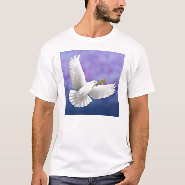 Flying Peace Dove T-Shirt | Zazzle
