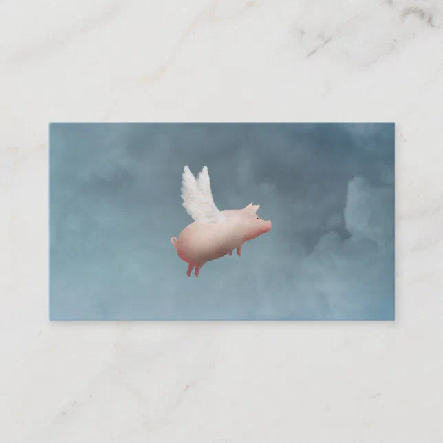 flying pig business card | Zazzle