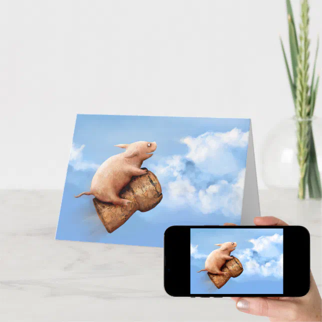 Flying pig Card | Zazzle