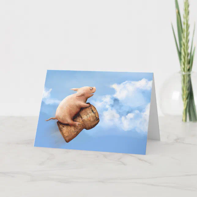 Flying pig Card | Zazzle