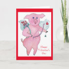 MAGIC PIGGY Valentines by Boynton Holiday Card | Zazzle.com