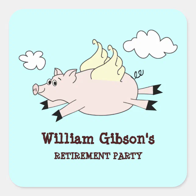 Flying Pig Custom Stickers | Zazzle