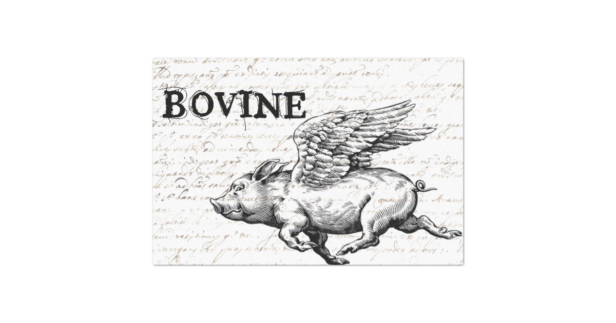 Flying Pig Decoupage Paper | Zazzle