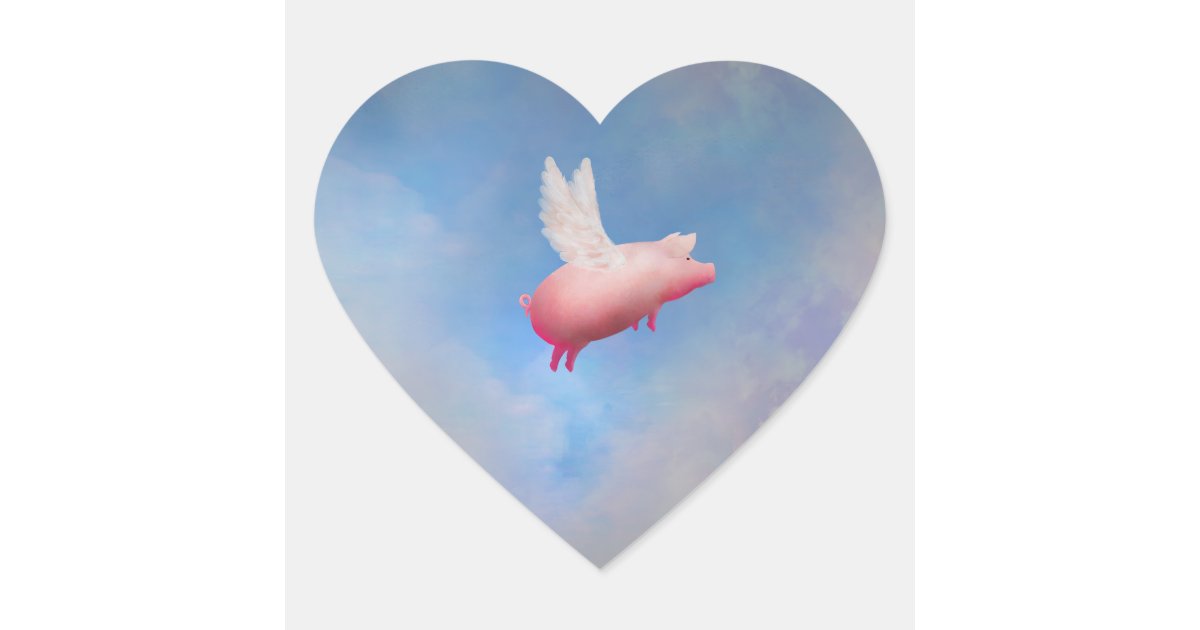 Flying Pig Sticker | Zazzle