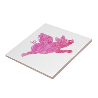Flying Pig, When Pigs Fly, Pig Gifts, Pig Art, Ceramic Tile | Zazzle