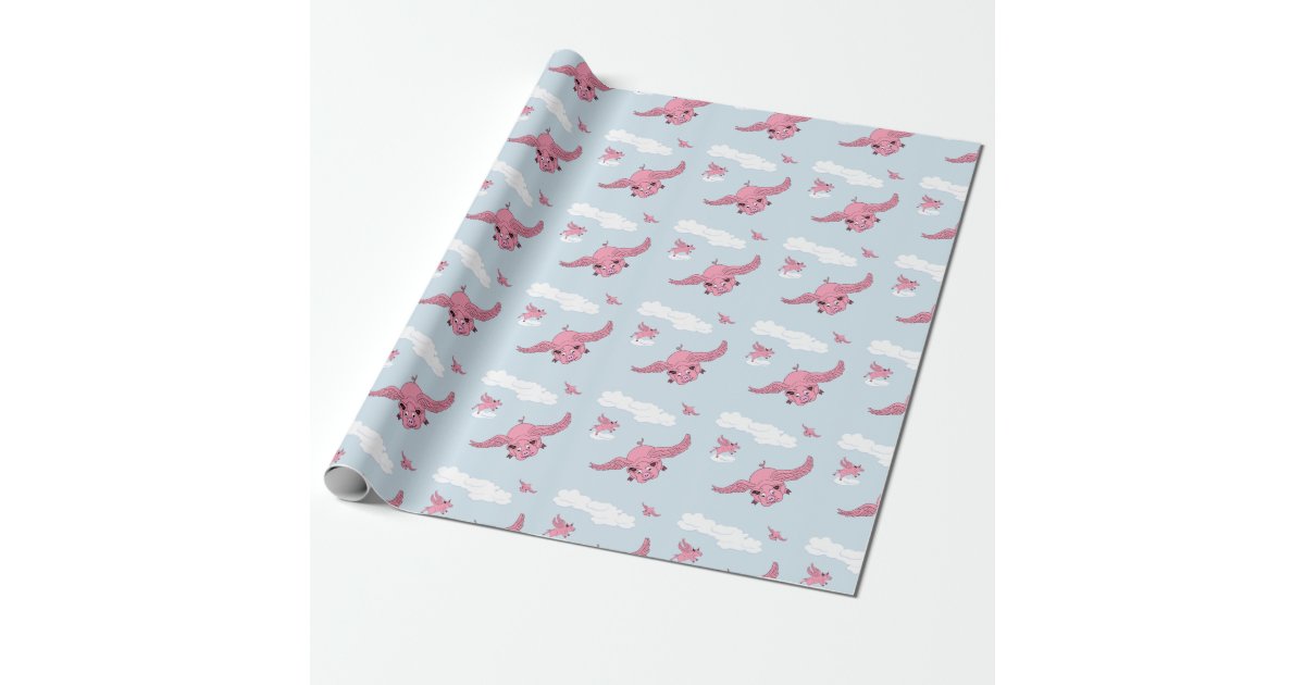 Flying Pig Wrapping Paper | Zazzle