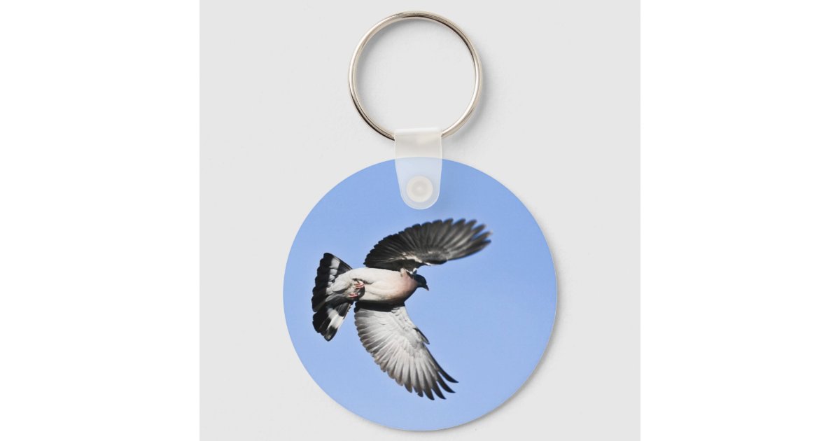 Flying Pigeon Keychain | Zazzle