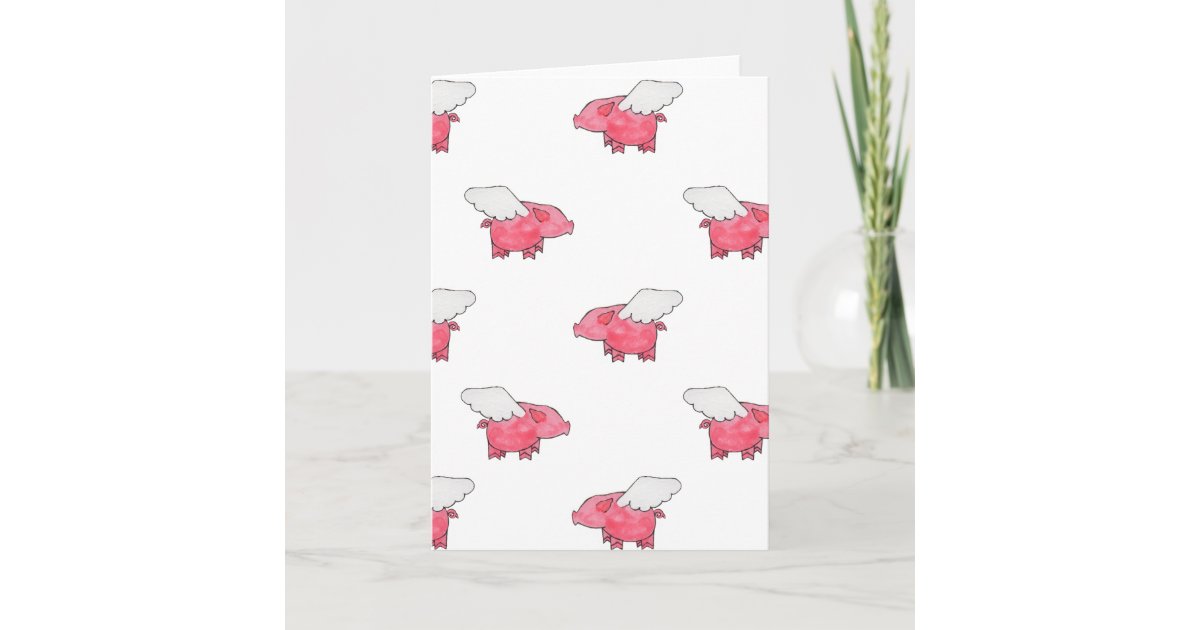 Flying Pigs Card | Zazzle