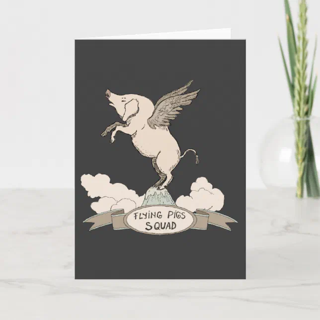 Flying Pigs Squad Card | Zazzle